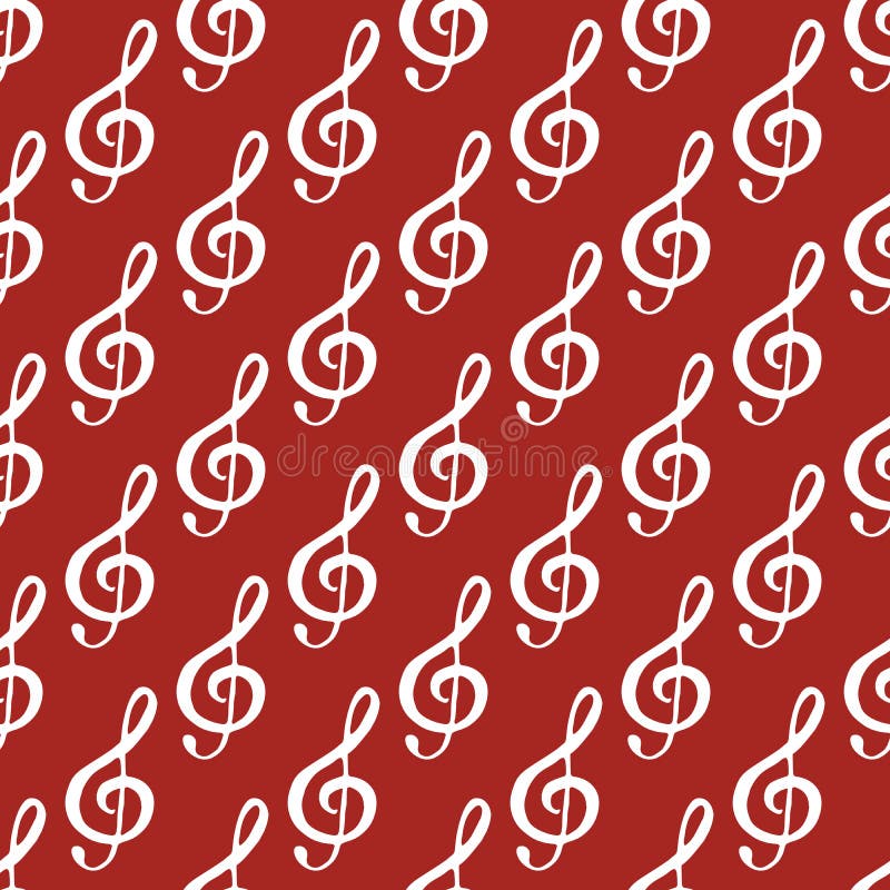Music Note Seamless Pattern Vector Illustration. Hand Drawn Sketched ...