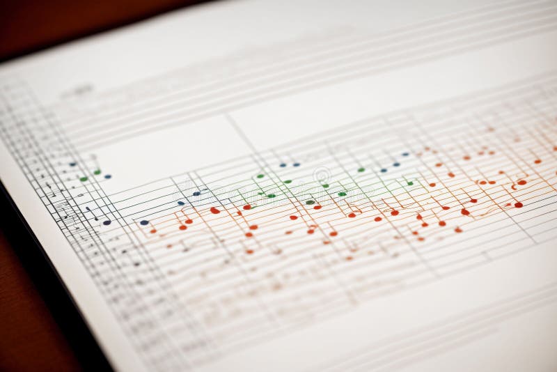 A Music Note on a Sheet Transforming into a Symphony of Colors Stock ...