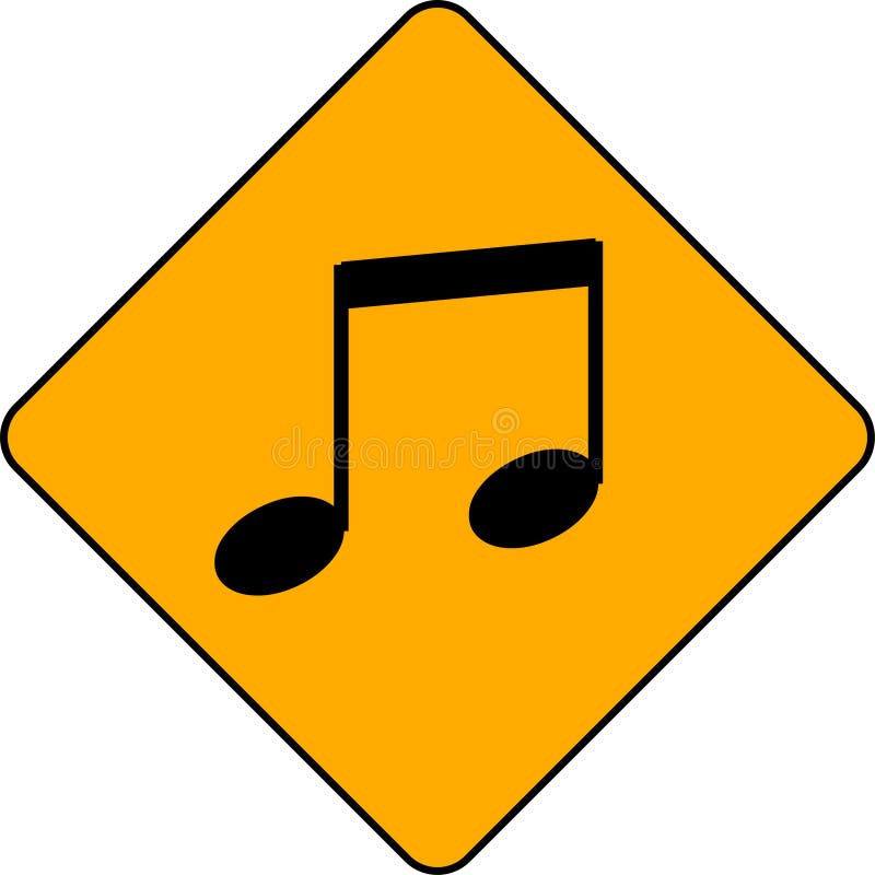 Music Note on a Street Sign Stock Vector - Illustration of sheet ...