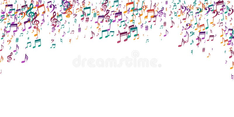 Music Note Symbols Vector Backdrop. Symphony Stock Vector ...