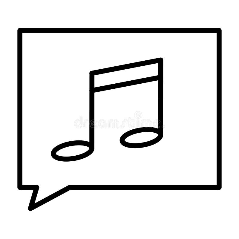 Music Note Thin Line Icon. Vector Pictogram Stock Vector - Illustration ...