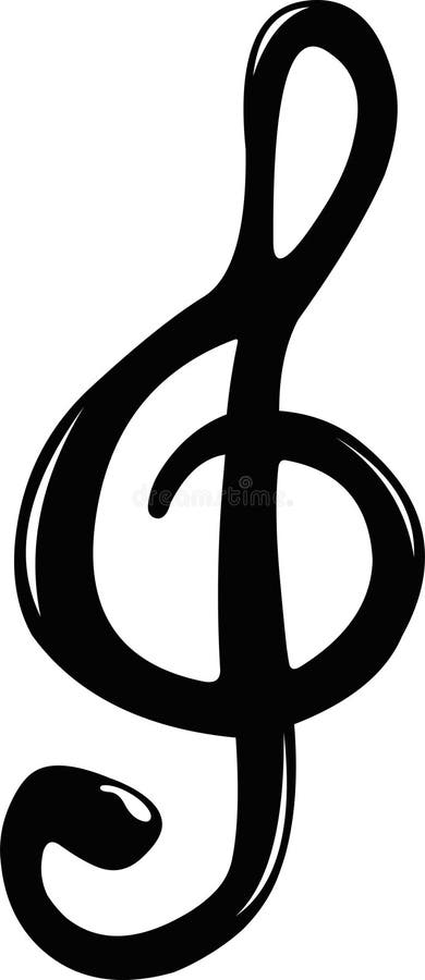 Music note treble clef stock vector. Illustration of composer - 325752573