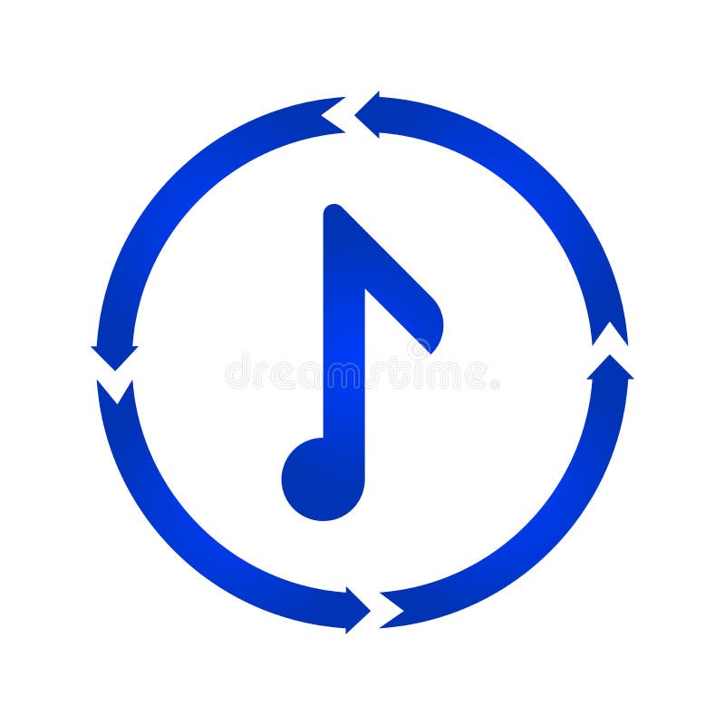 Music note turn icon stock illustration. Illustration of modern - 114461597