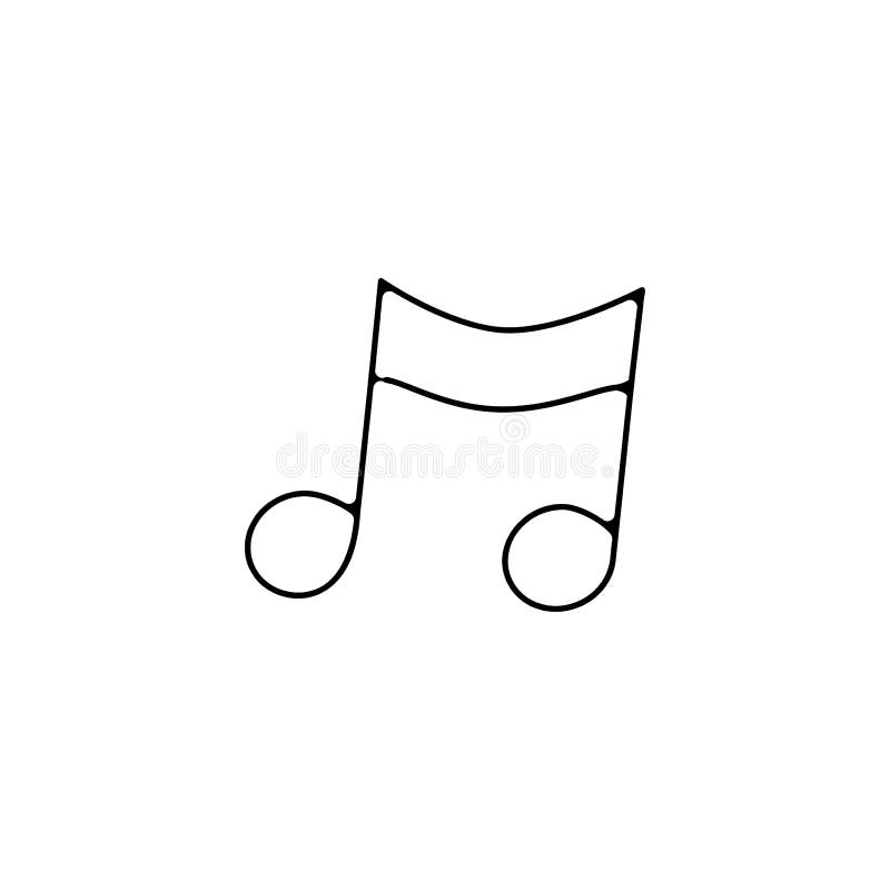 Music Note Thin Line Icon. Music Note Linear Outline Icon Stock Vector ...