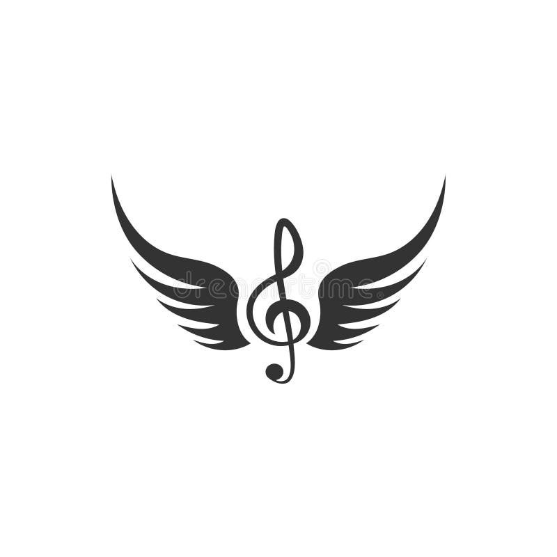 Music Note Wing Icon Design Template Vector Isolated Stock Illustration ...
