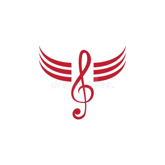 Music note wing logo vecto stock vector. Illustration of design - 155279254