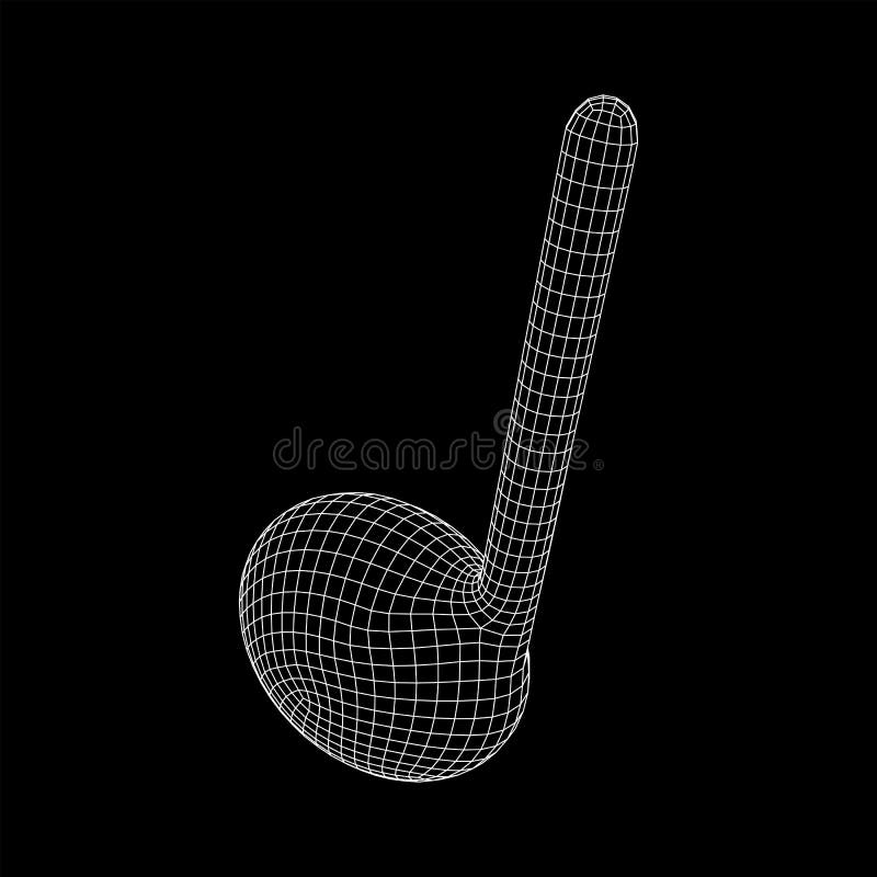 Music Note. Wireframe Low Poly Mesh Vector Illustration Stock ...