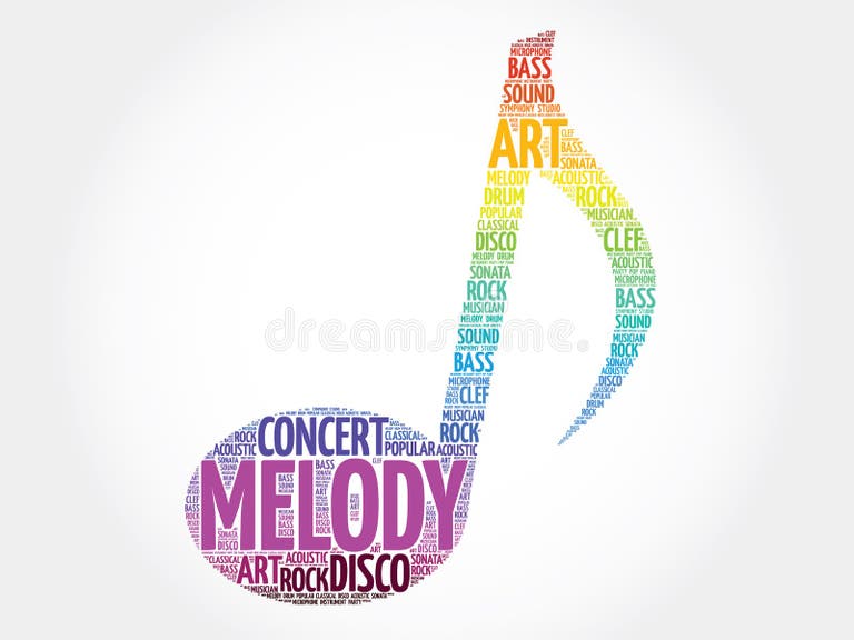 Music note word cloud stock illustration. Illustration of musical ...