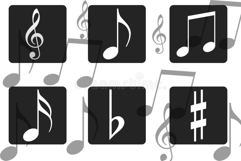 Music Notes Floating Out of Cardboard Box Stock Illustration ...