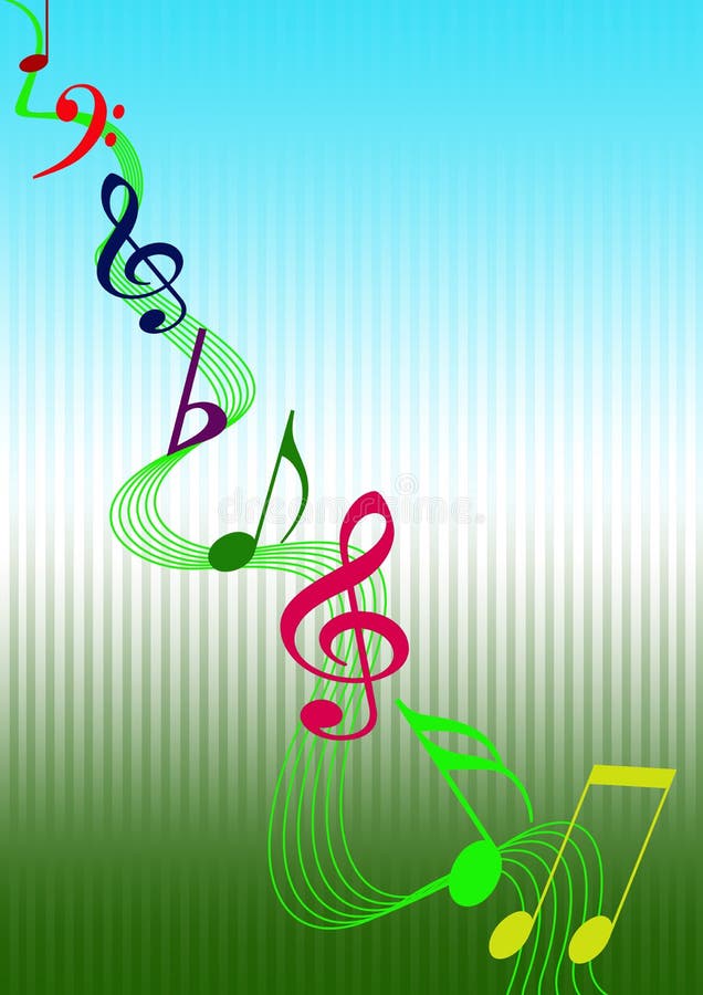 Music notes header stock illustration. Illustration of icon - 12542588