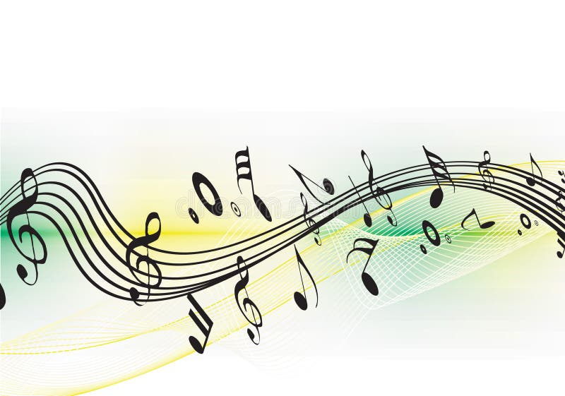 Stylized music notes. stock vector. Illustration of music - 91134808