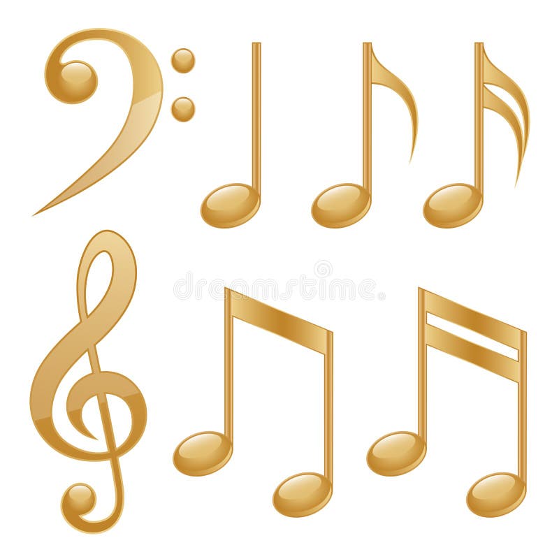 Music notes. Icons set stock vector. Illustration of pictogram - 42219300