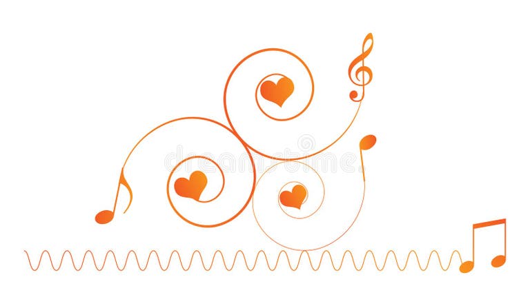 Orange Music Notes Stock Illustrations – 5,417 Orange Music Notes Stock ...