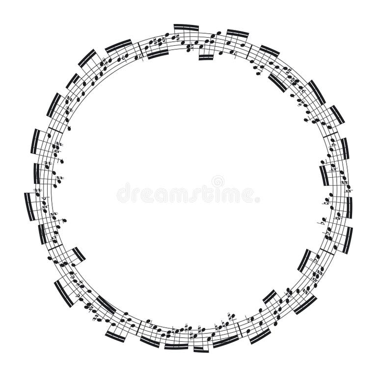 Music Notes Form Circle Stock Illustrations – 63 Music Notes Form ...
