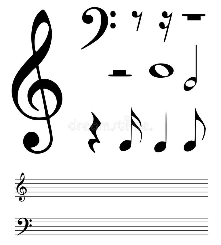 Music Notes Illustrated Stock Illustrations – 338 Music Notes ...