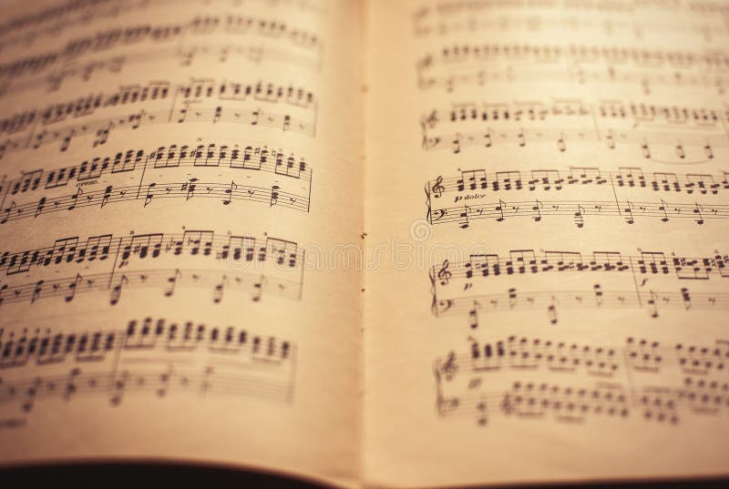 Music notes stock photo. Image of antique, concert, messy - 262009844