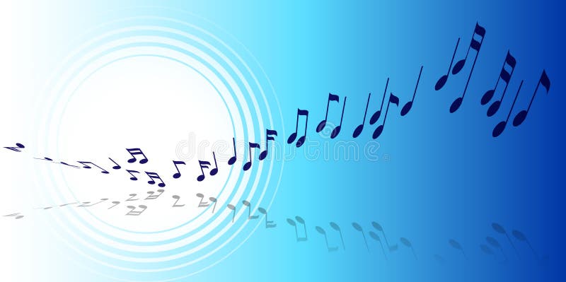 Music notes in water stock vector. Illustration of sharp - 19665941