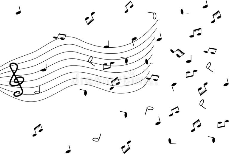 Music Notes Scattered Stock Illustrations – 2,057 Music Notes Scattered ...