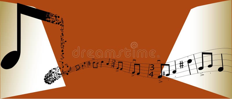 Music notes header stock illustration. Illustration of flat - 12542676