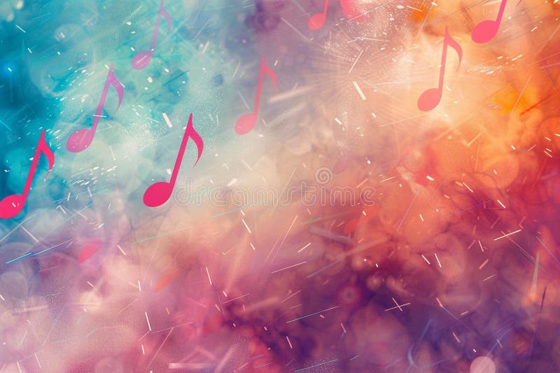 Music Notes Abstract Background Stock Illustration - Illustration of ...