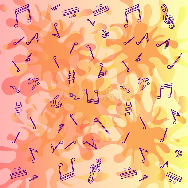 Music Notes, Abstract Multicolored Blocks Stock Vector - Illustration ...
