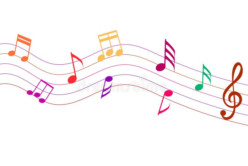 Music Notes. Abstract Musical Background Stock Illustration ...