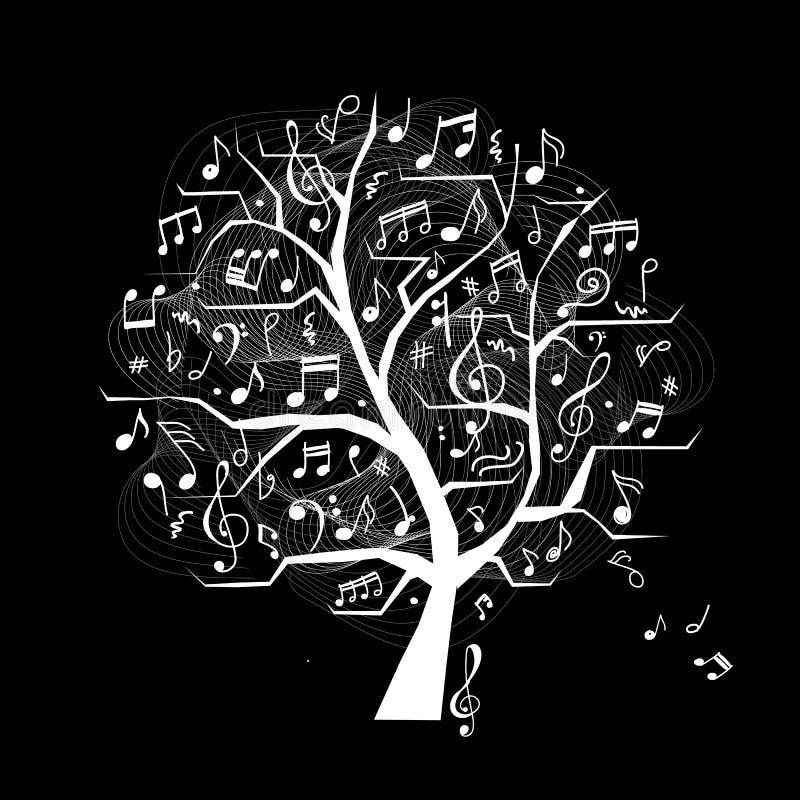 Abstract music tree stock vector. Illustration of celebrate - 85593394