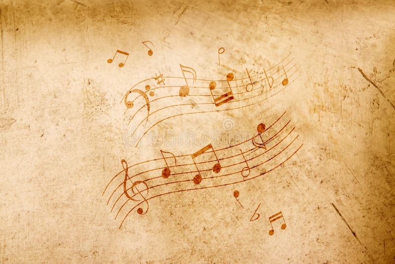 Vintage Music Notes Background Old Music Notes Photos, Images