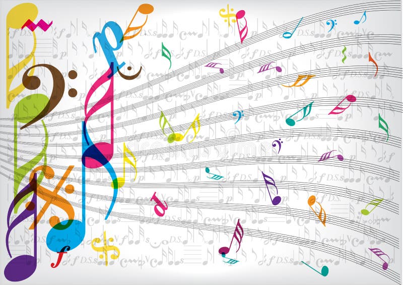 Music notes background stock vector. Illustration of music - 44694773