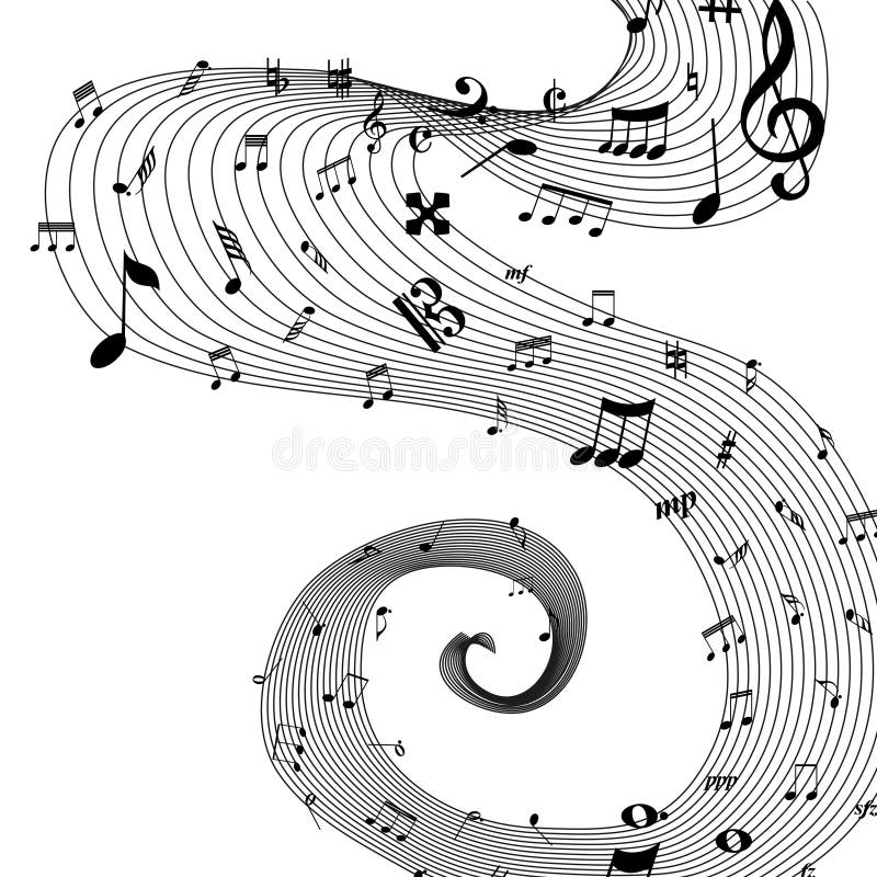 Music Notes stock vector. Illustration of notes, instruments - 43763147