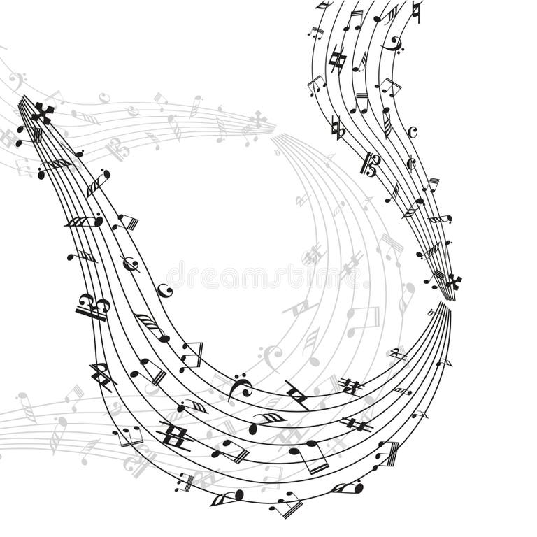 Music Notes Swirl Stock Illustrations – 4,769 Music Notes Swirl Stock ...