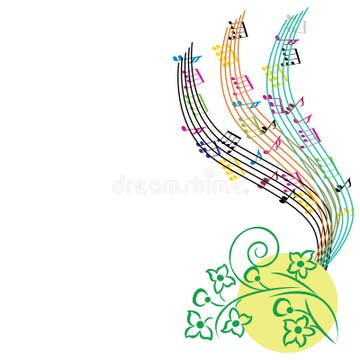 Music Notes Background, Musical Theme Composition Stock Vector ...
