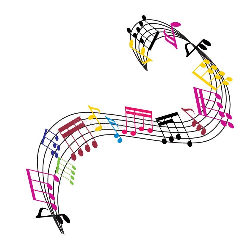 Music Notes Background, Stylish Musical Theme Frame Stock Vector ...