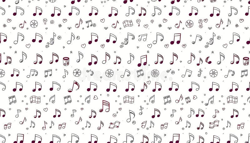 Music Notes Background Pattern, Musical Theme, Stock Photo, Generative ...