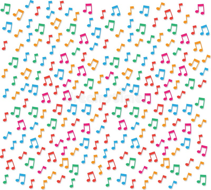 Colorful Music Notes Background Stock Vector - Illustration of graphic ...