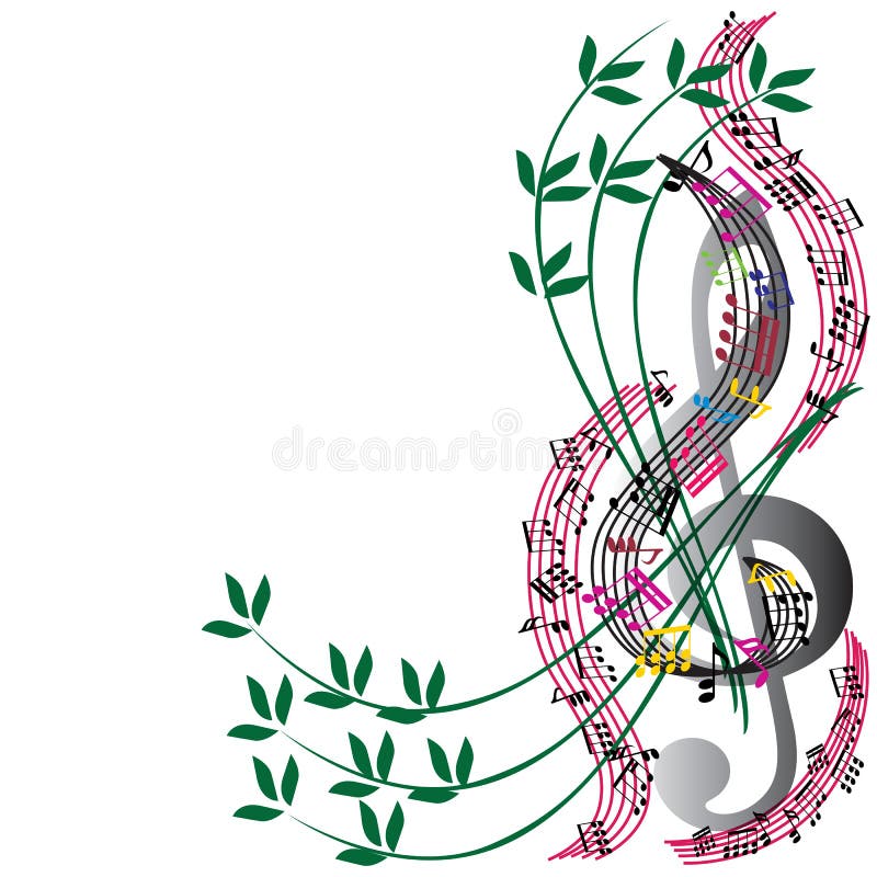 Music Notes Background, Stylish Musical Theme Composition, Vector ...