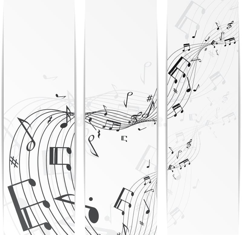 Music notes banner stock vector. Illustration of abstract - 35482348