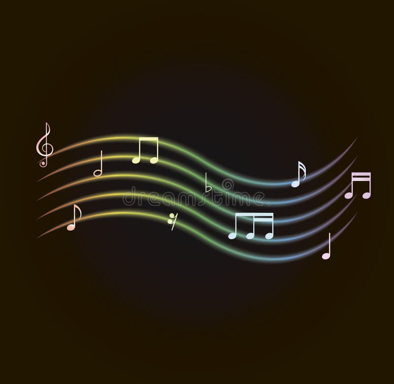 Music notes banner stock vector. Illustration of quarter - 34370392