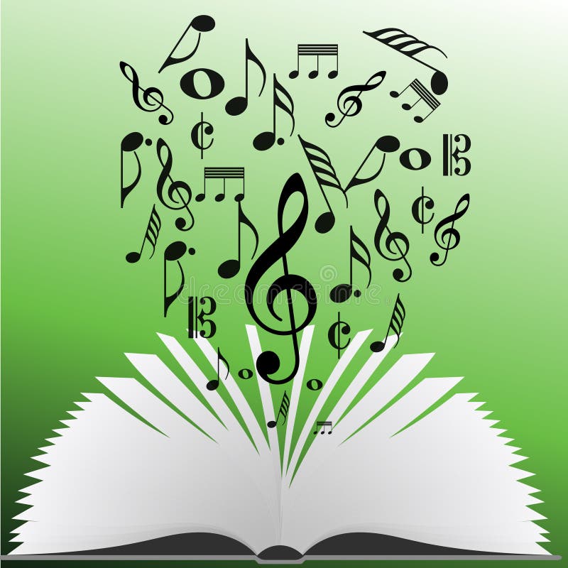 Music notes circle black stock illustration. Illustration of isolated ...