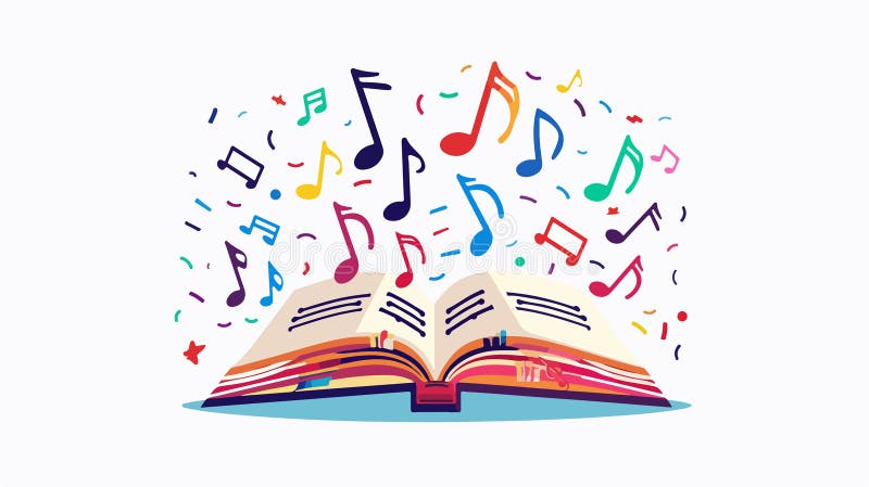 Music Notes Book Icon for Multimedia Designs and Projects Stock Vector ...