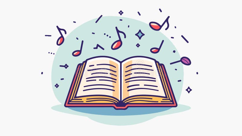 Music Notes Book Icon for Multimedia Designs and Projects Stock Vector ...