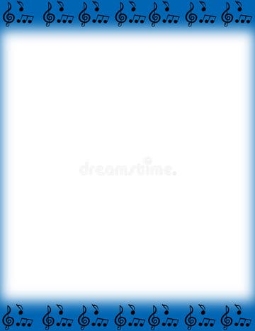 Music notes border stock illustration. Illustration of space - 18566873