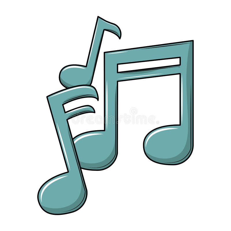 Music notes cartoon stock vector. Illustration of tune - 133735586