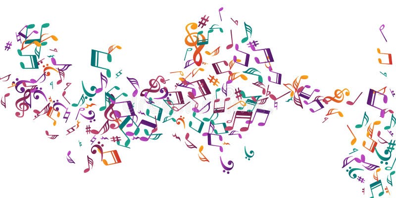 Music Notes Cartoon Vector Illustration. Symphony Stock Vector ...