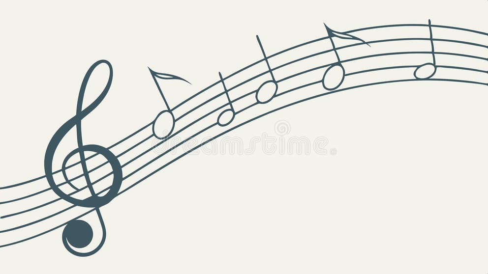 Music Notes and Clef Design, Musical Element, Decorative Vector Design ...
