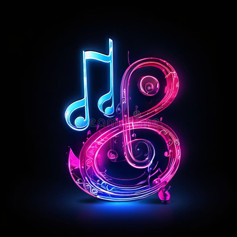 Music Notes and Clef Incorporate Musical Elements Stock Illustration ...