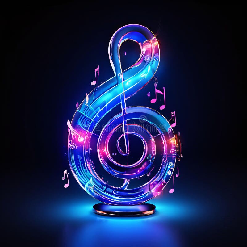 Music Notes and Clef Incorporate Musical Elements Stock Illustration ...