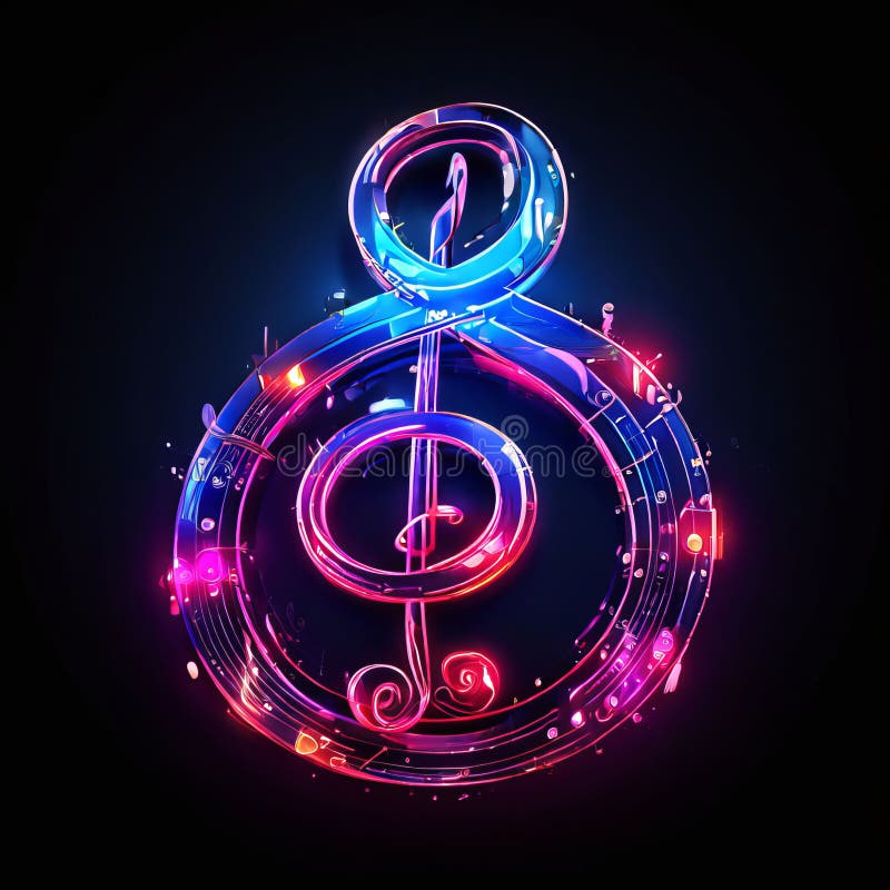 Music Notes and Clef Incorporate Musical Elements Stock Illustration ...