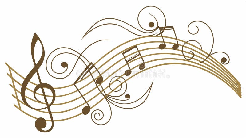 Music Notes and Clef, Melody and Musical Art Vector Design Generative ...