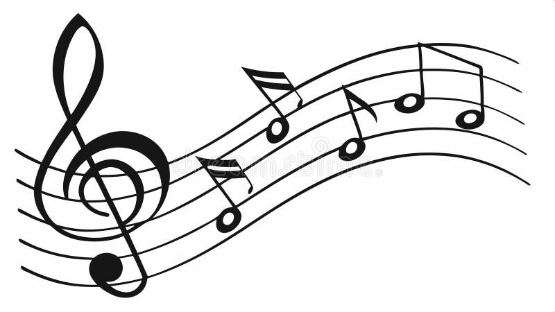 Music Notes and Clef, Musical Notation and Melody Symbols in Vector ...